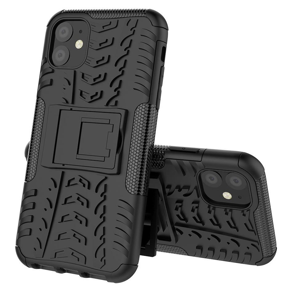 Dual Layer Rugged Tough Case for Apple iPhone 11 (Black)